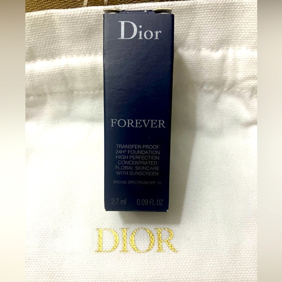 Makeup | Dior Foundation Sample With Beauty Pouch Nib | Poshmark
